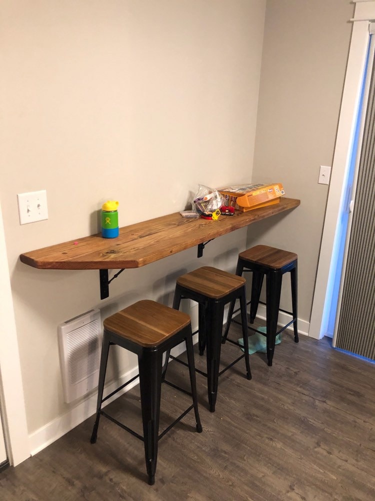 Wall Hanging Dining Table Buffet school Desk Breakfast Nook With Industrial Metal Wall Hanging Turnbuckle Brackets outdoor Patio Table Etsy