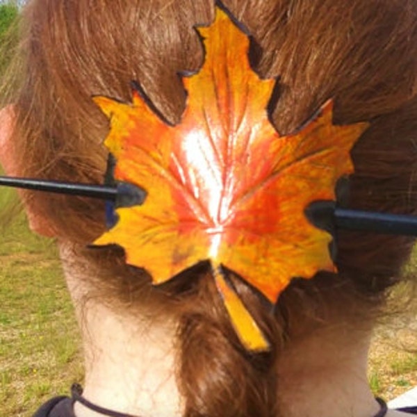 Maple Leaf Hair Pin - Etsy