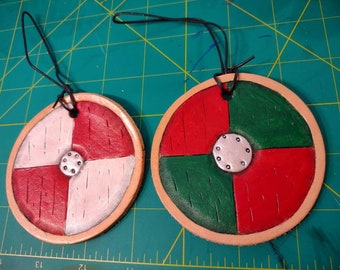 Viking Dragon Wooden Shield Christmas Ornament viking Shield Wooden ...