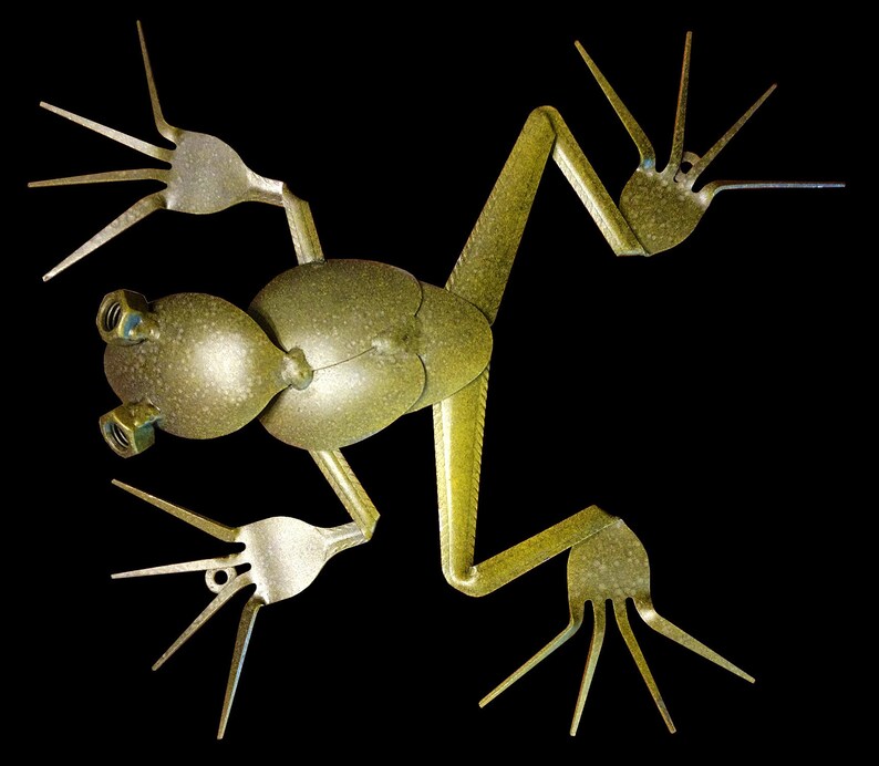 Wall Mounted Metal Utensil Green Tree Frog - Etsy