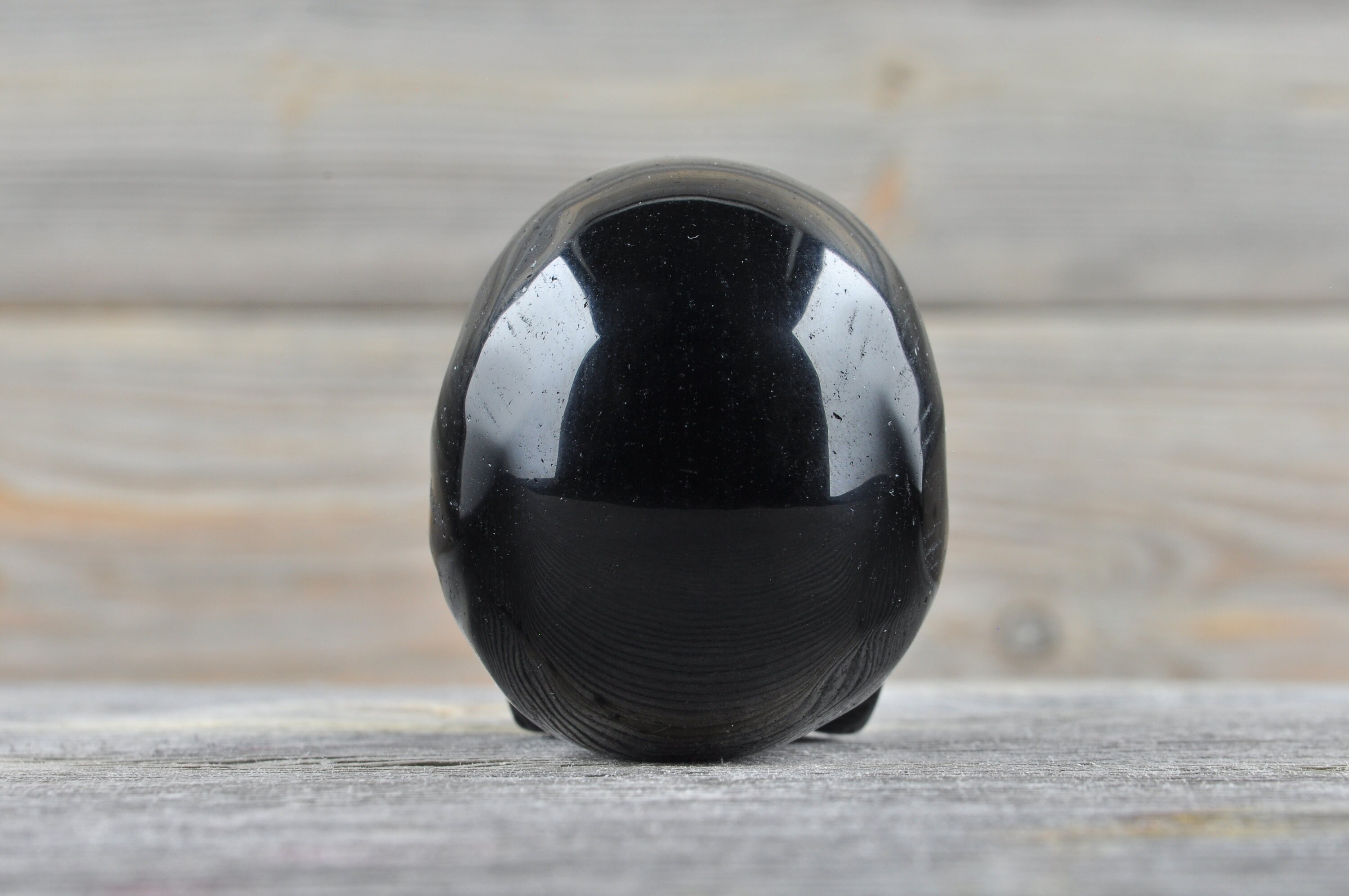 Natural Realistic Black Obsidian Crystal Skull, Mini!