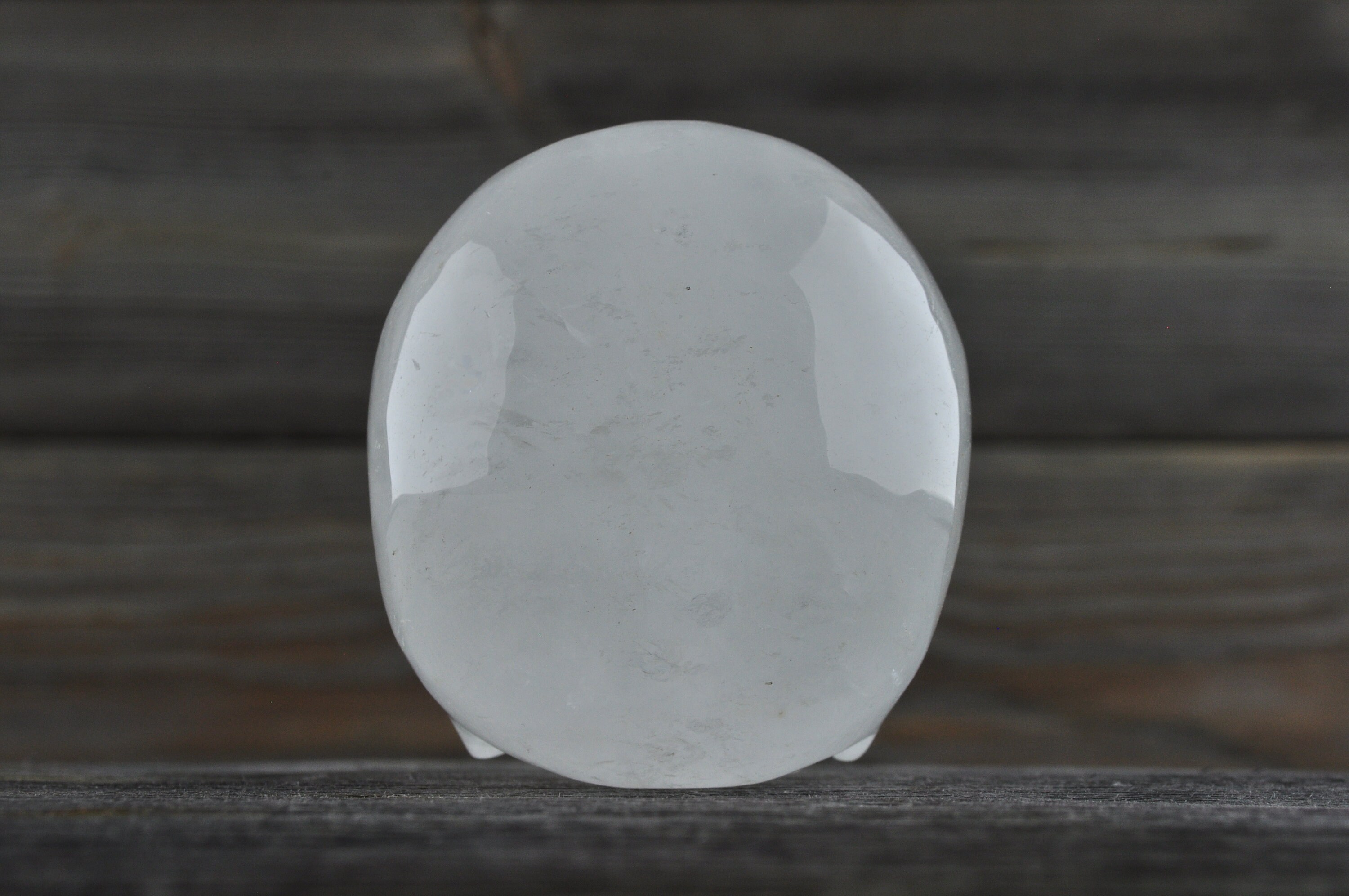 Natural Super Realistic Clear Quartz Crystal Skull, Medium