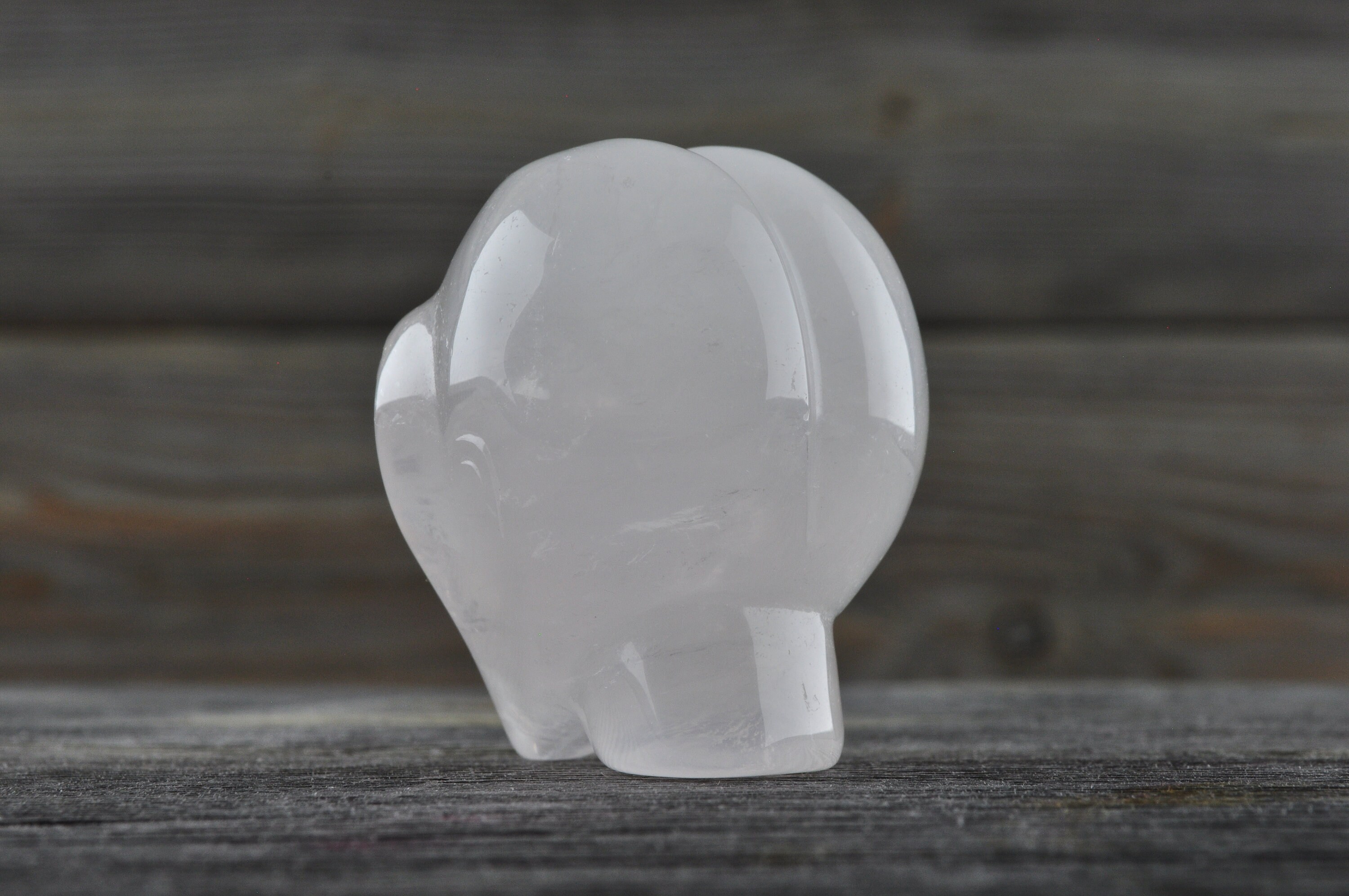 Natural Realistic Rose Quartz Crystal Skull, Mini!