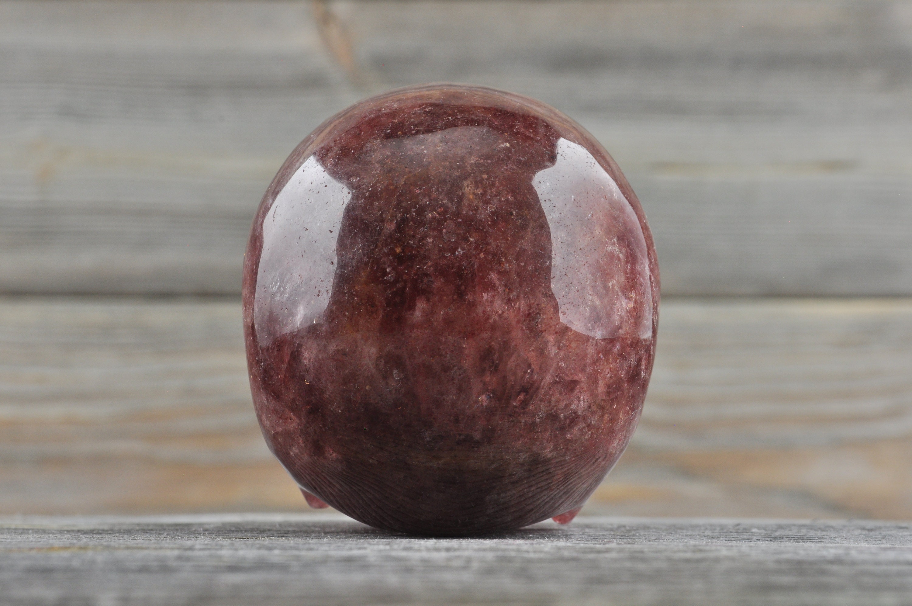 Natural Super Realistic Cherry Quartz Crystal Skull, Medium