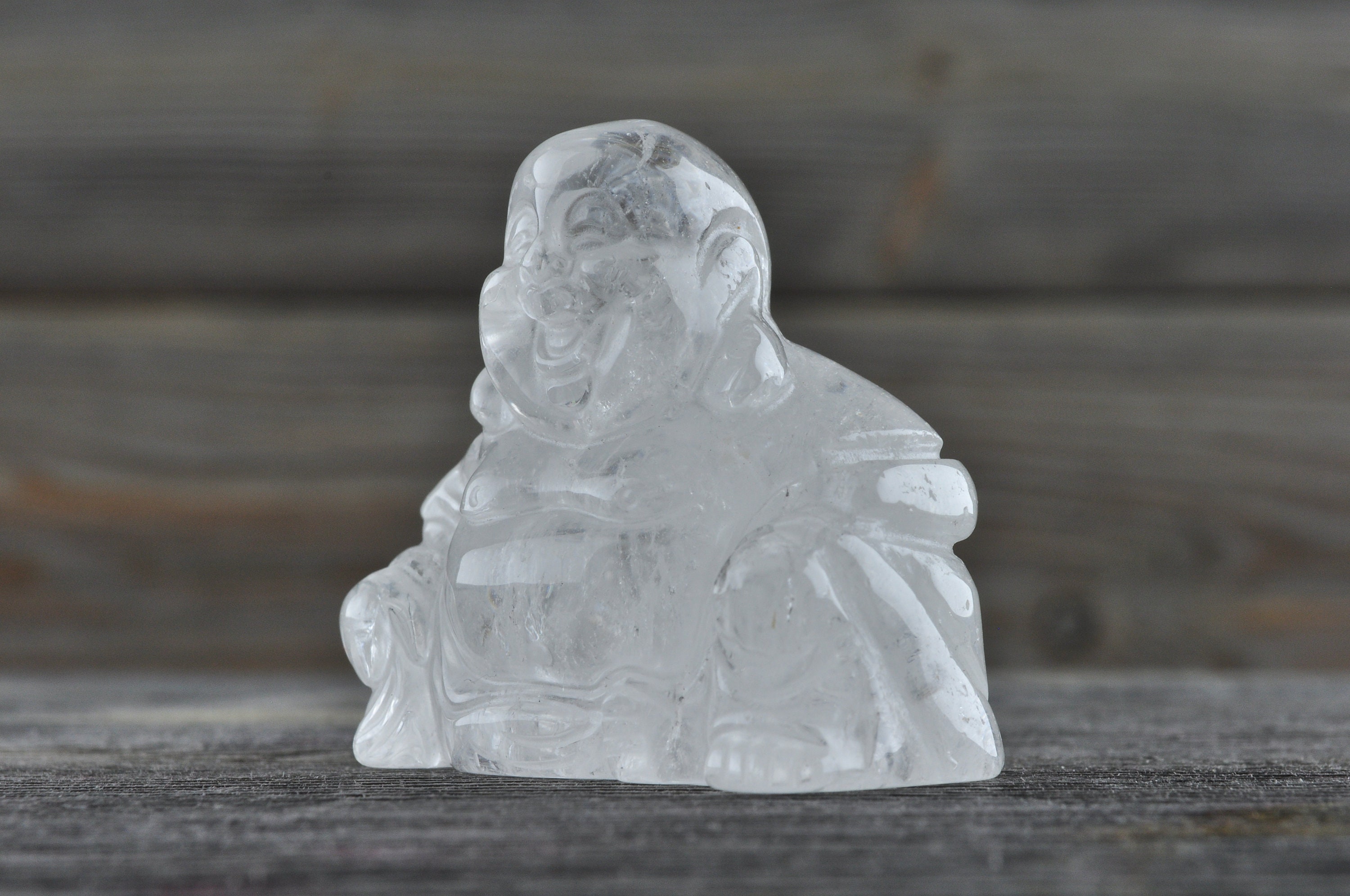 Beautiful Clear Quartz Buddha Carving