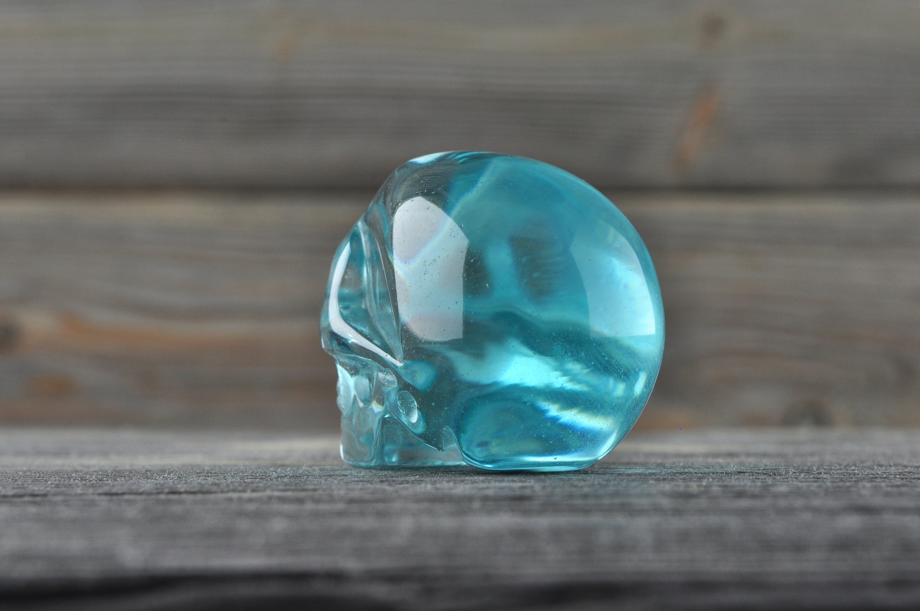 Beautiful Blue Obsidian Skull, Mini