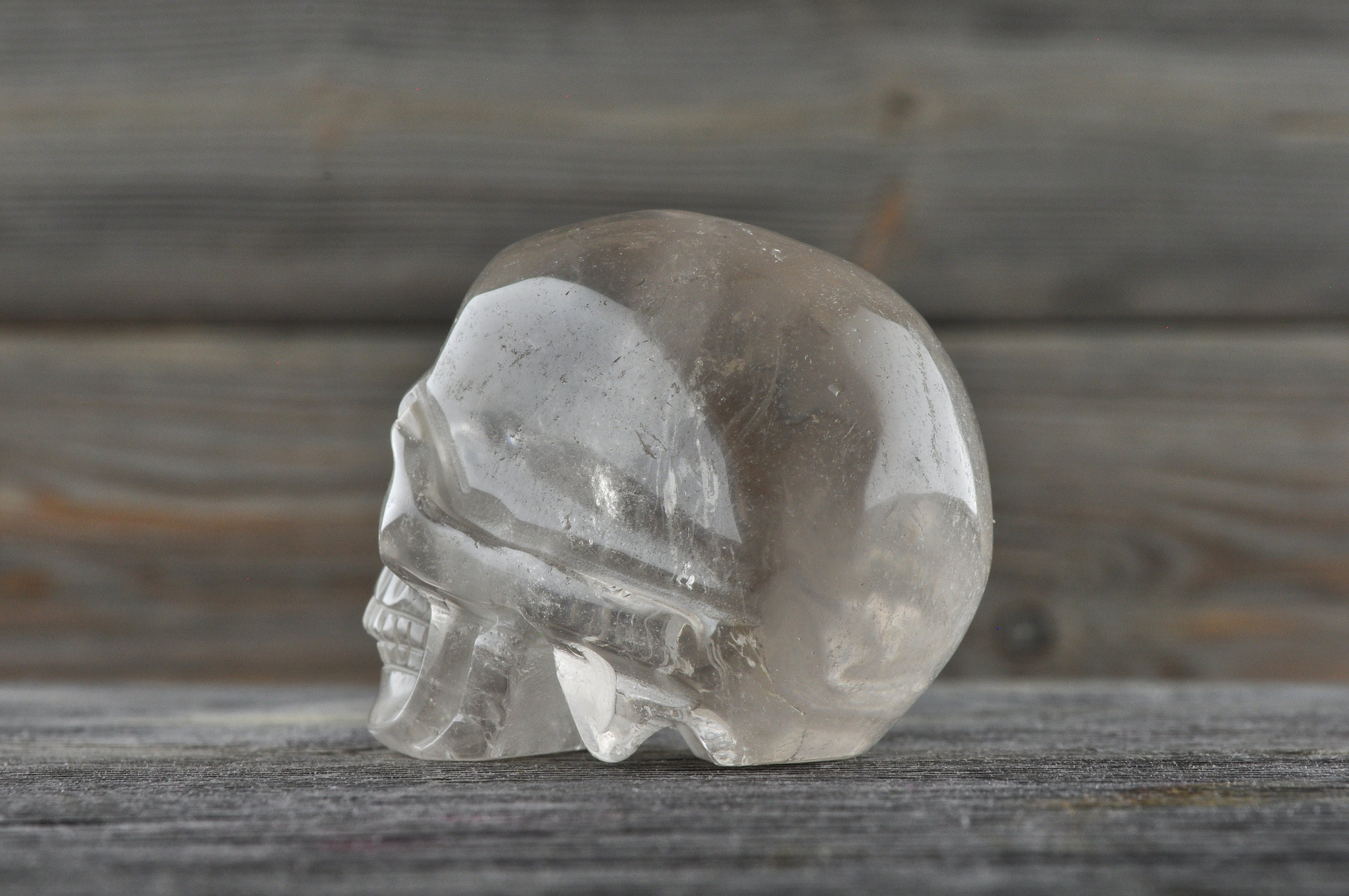 Natural Smokey Quartz Crystal Skull, Mini