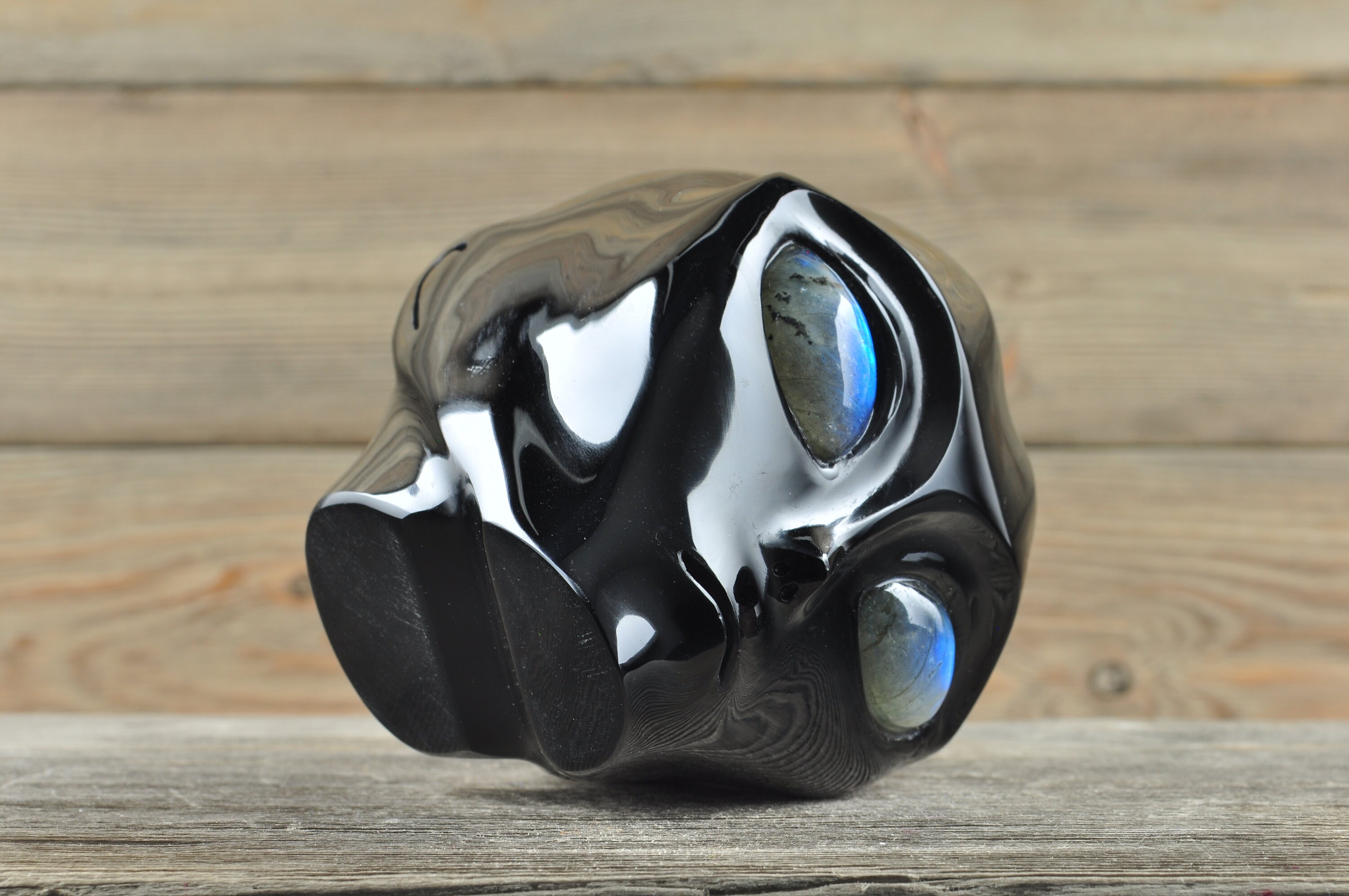 Silversheen Obsidian w Labradorite Eyes Crystal Alien Starbeing!