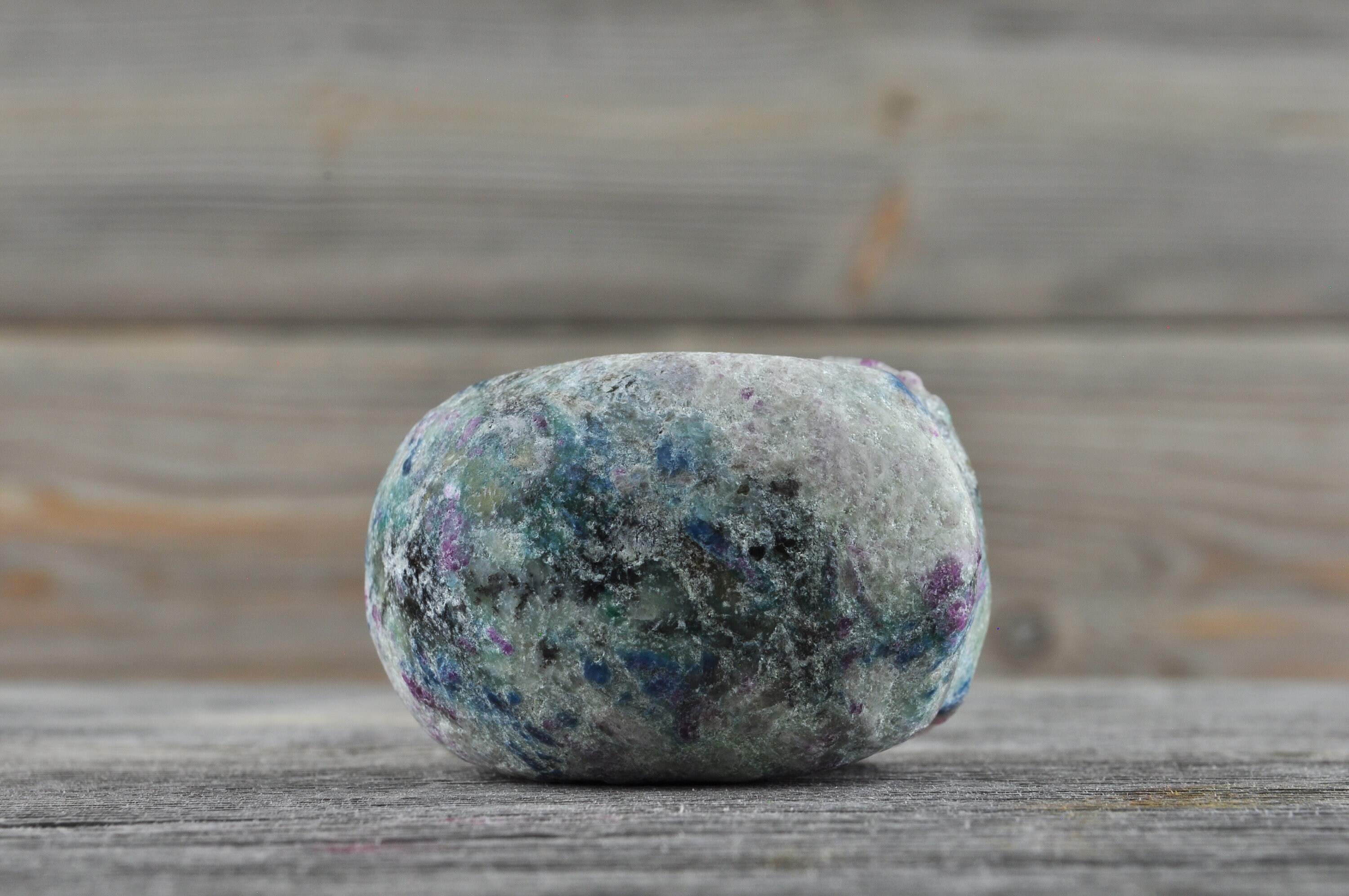Natural Ruby and Kyanite In Zoisite Crystal Skull, Mini