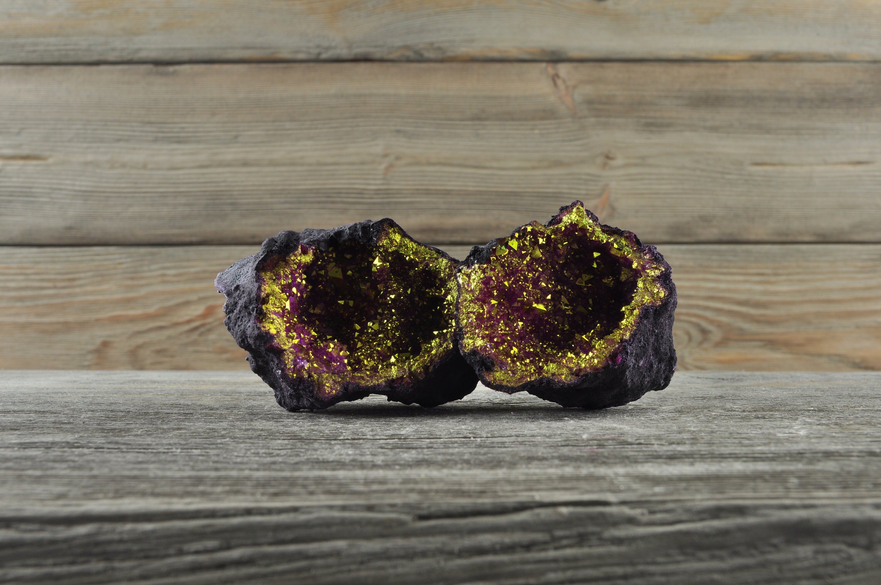 Pink and Gold Moroccan Druzy Geodes