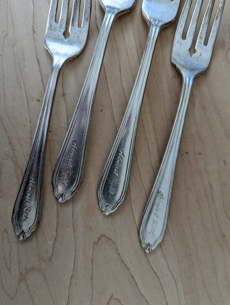 Vintage Collectible US Navy ADMIRAL KIDD Dinner Forks & Salad/dessert ...