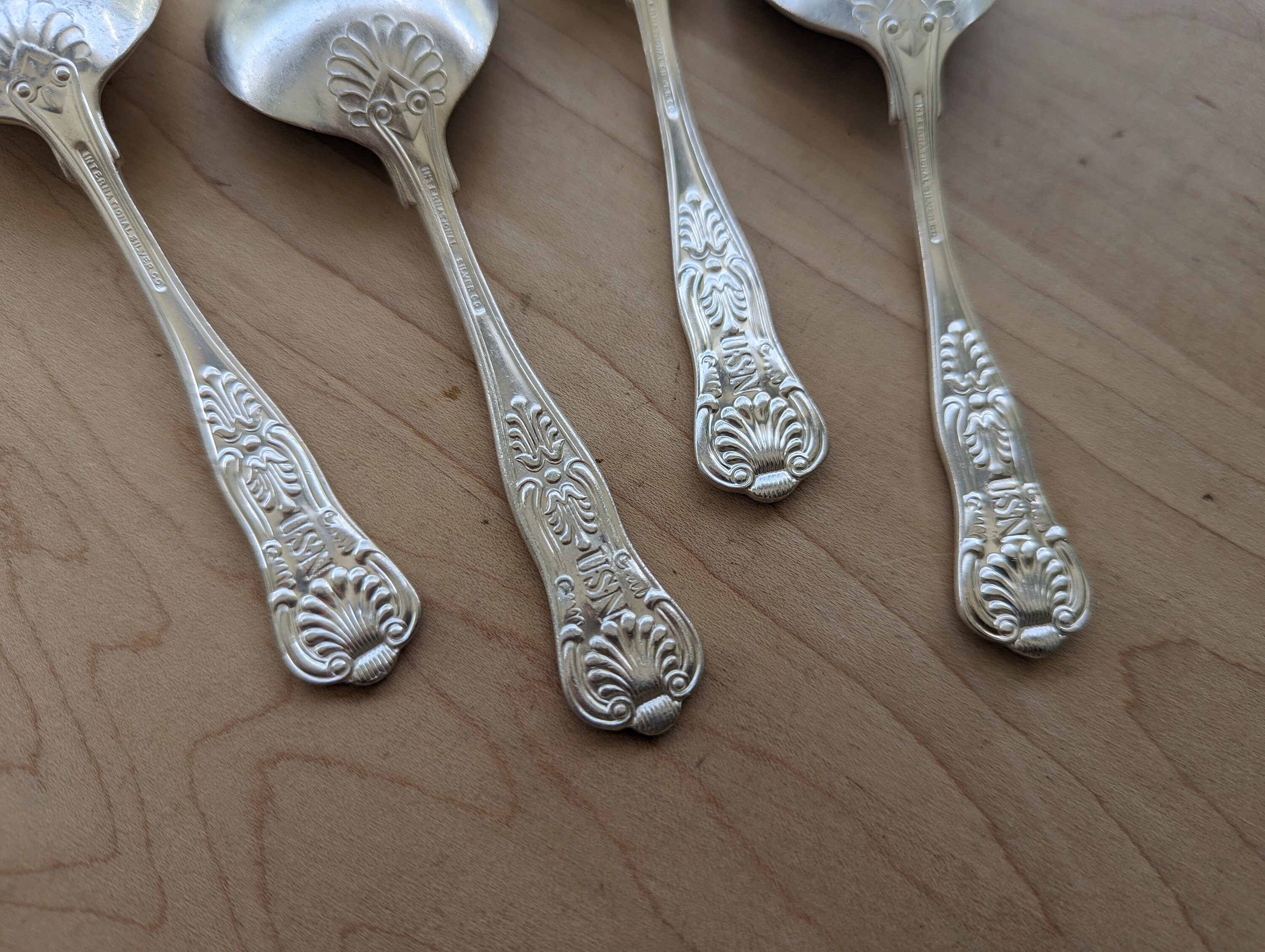 Vintage Collectible US Navy USN Anchor Emblem Round Bowl Soup Spoon ...