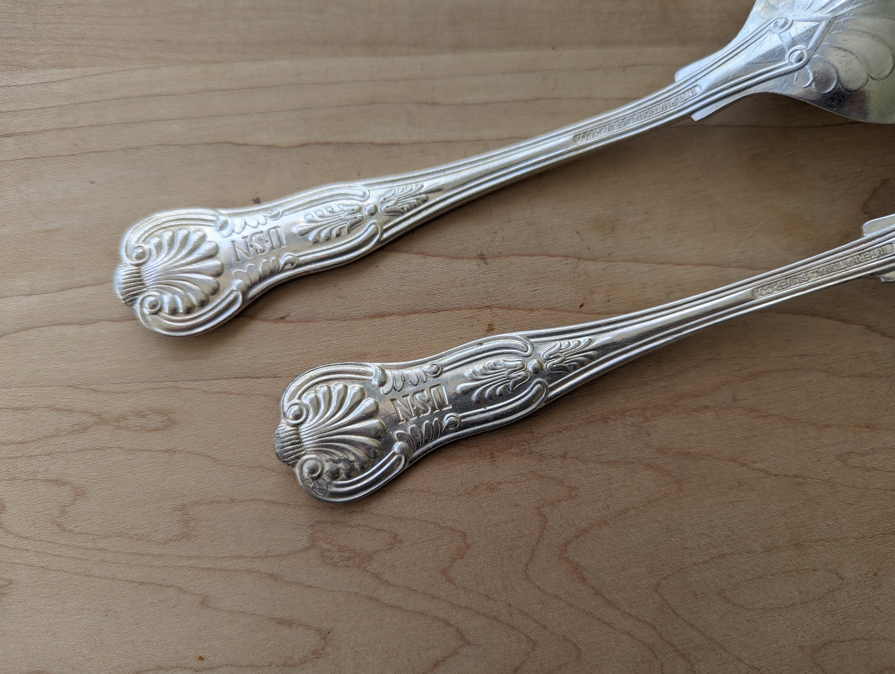 Vintage Collectible US Navy USN Anchor Emblem Serving Tablespoon 8 1/2 ...