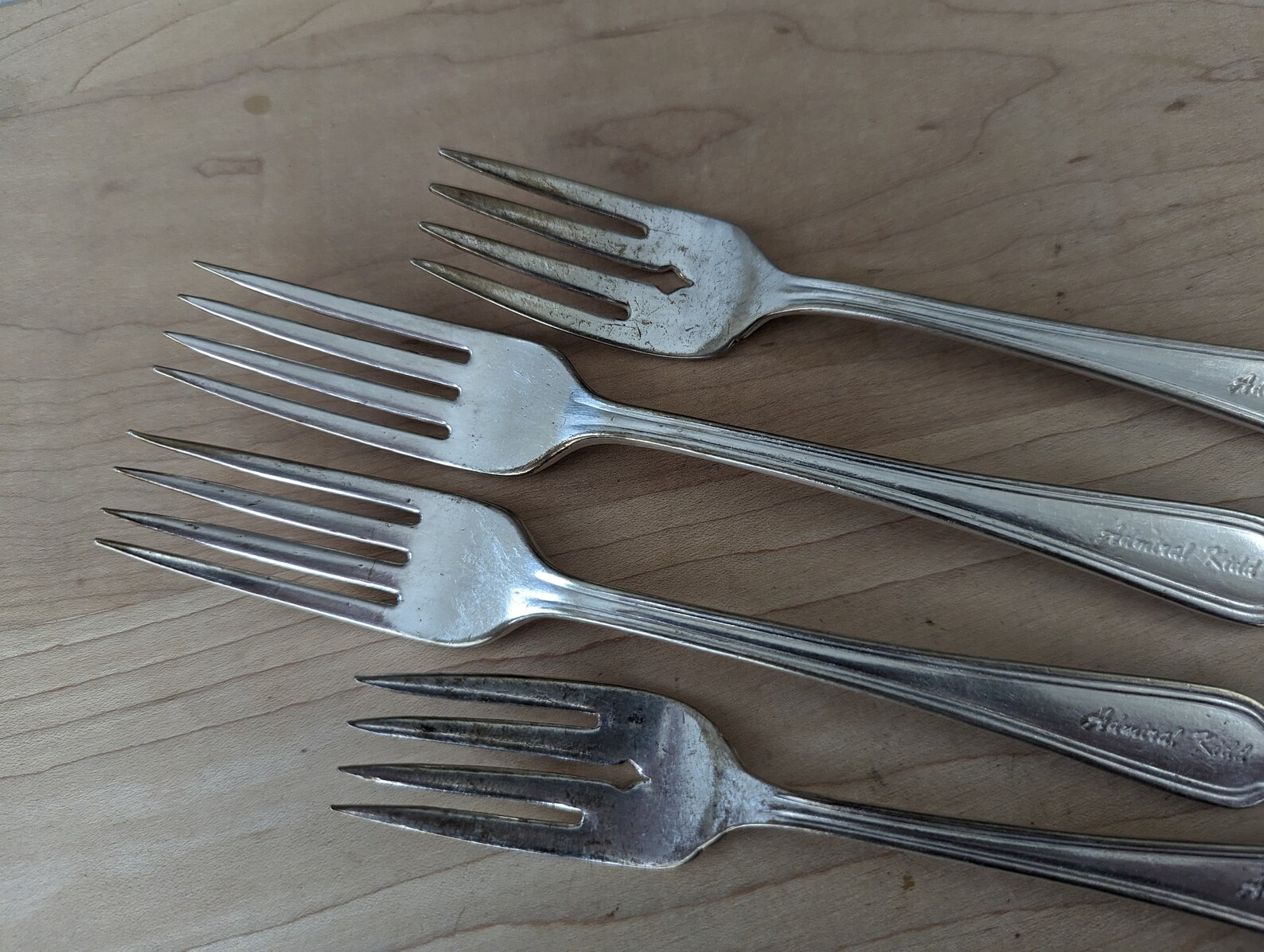 Vintage Collectible US Navy ADMIRAL KIDD Dinner Forks & Salad/dessert ...