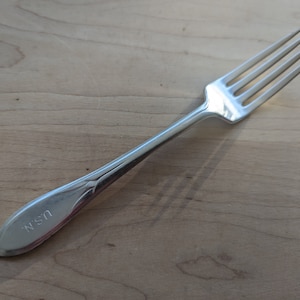 Vintage Collectible US Navy USN Dinner Fork 7 1/4" by Wm Rogers - Etsy