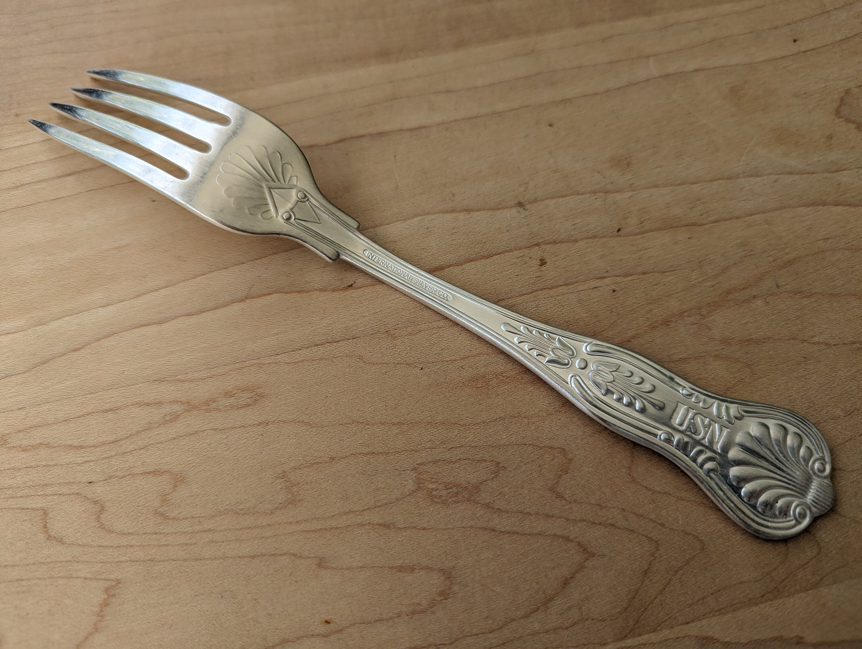 Vintage Collectible US Navy USN Anchor Emblem Continental Dinner Fork 8 ...