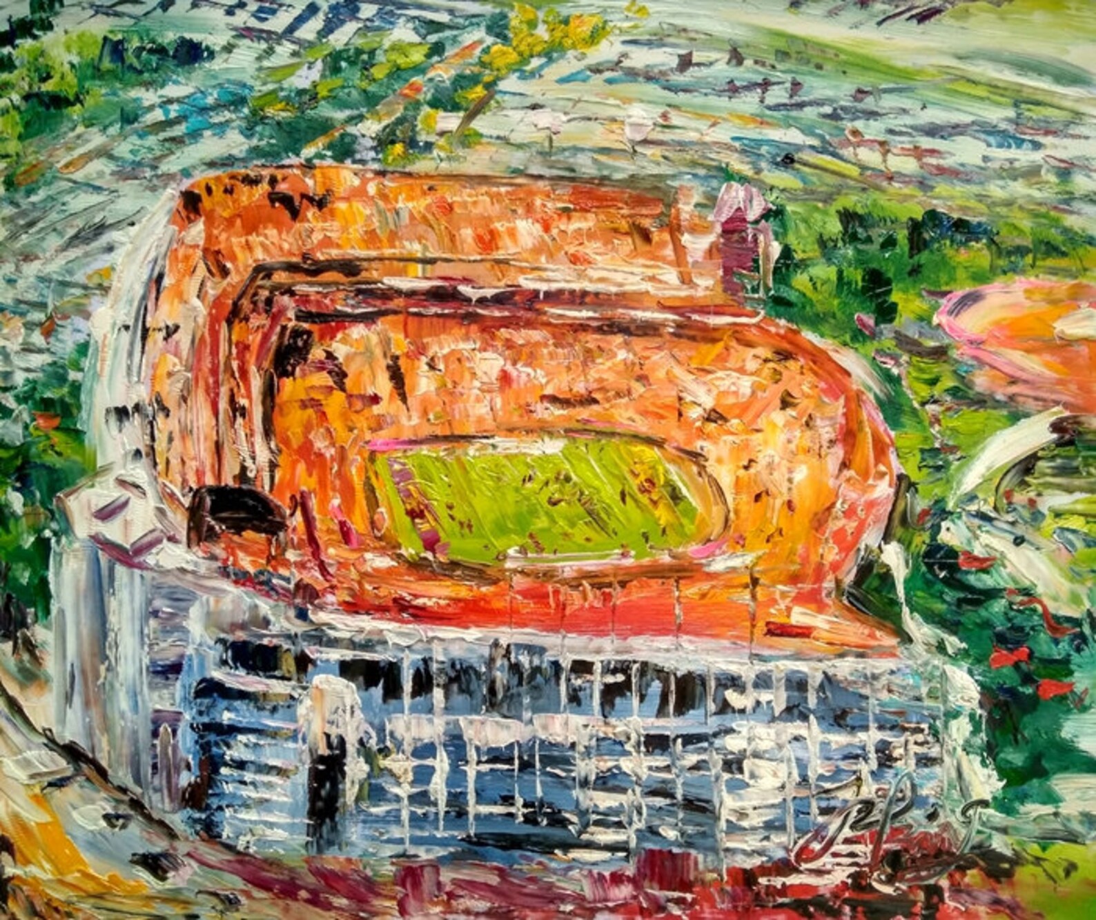 LSU Stadium Birdview-pen King-a1931-home Decor Holiday Artwork - Etsy