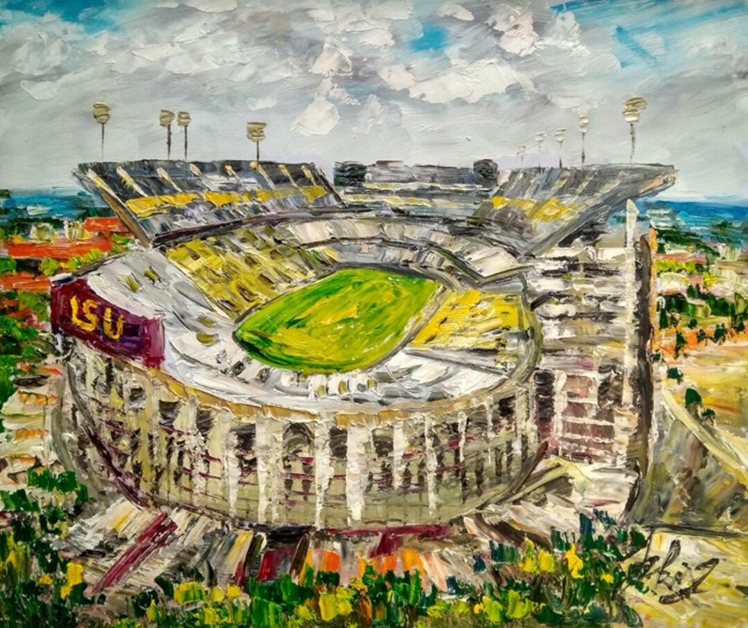 Whole View LSU Stadium-pen King-a1922-home Decor Holiday Artwork ...