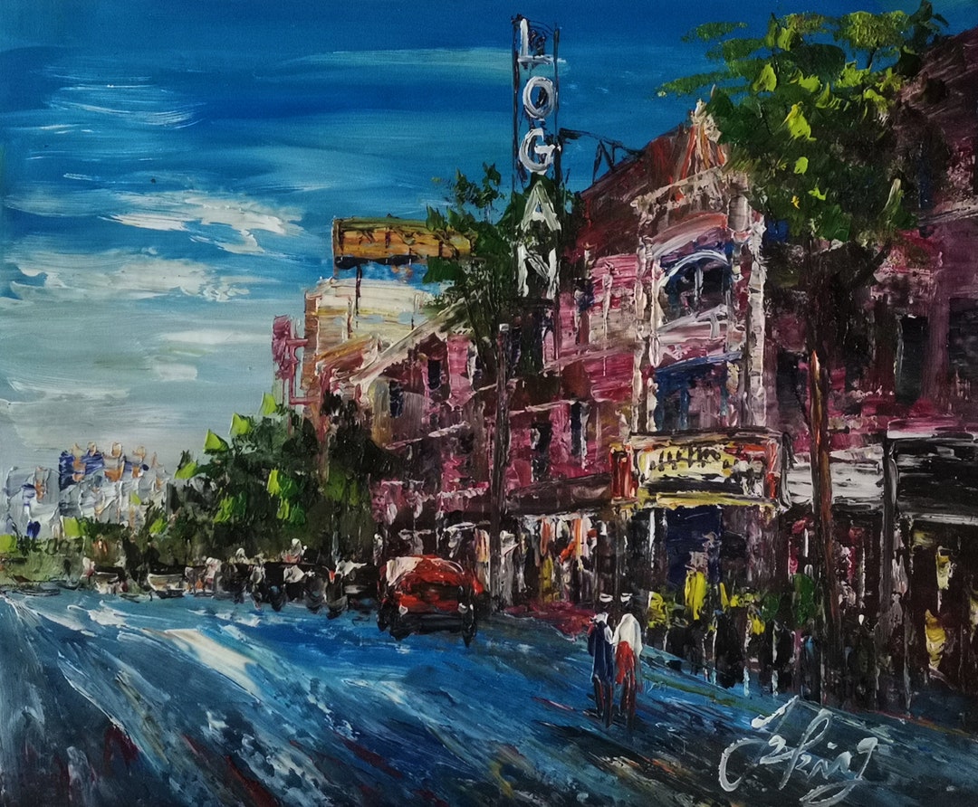Logan Square and Boulevards , Chicago-pen King-a4575-home Decor Holiday ...