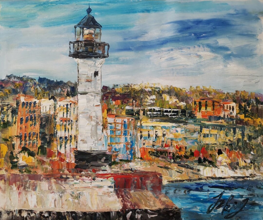 Duluth North Pier Light Tower, Duluth, Minnesota-pen King-a2953-pen ...