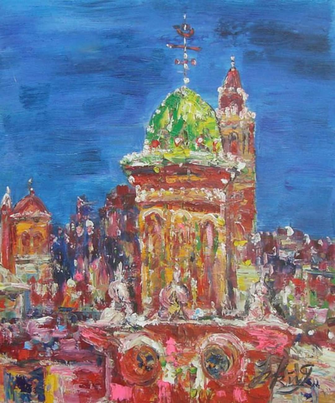 Tower at Night, Kasas City Country Plaza,mo -pen King -a778-home Decor ...