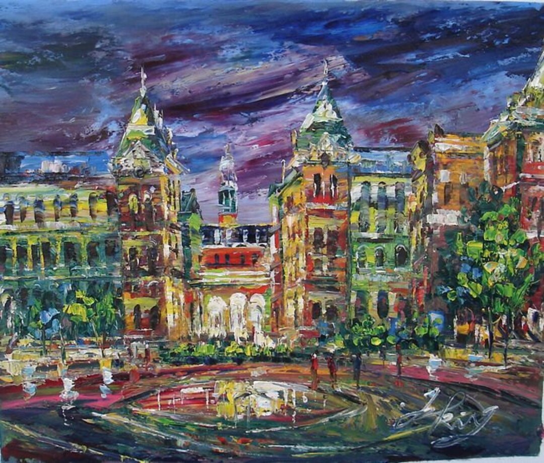 Old Main at NIGHT, BAYLOR U, Tx-pen King-6460-home Decor Holiday ...