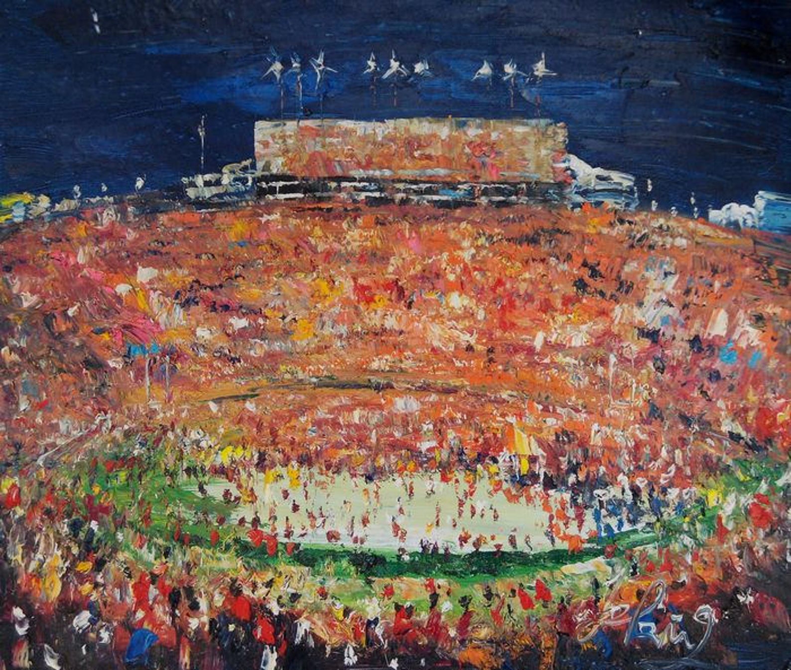 LSU Stadium at Night-pen King -a811-home Decor Holiday Artwork Texture ...
