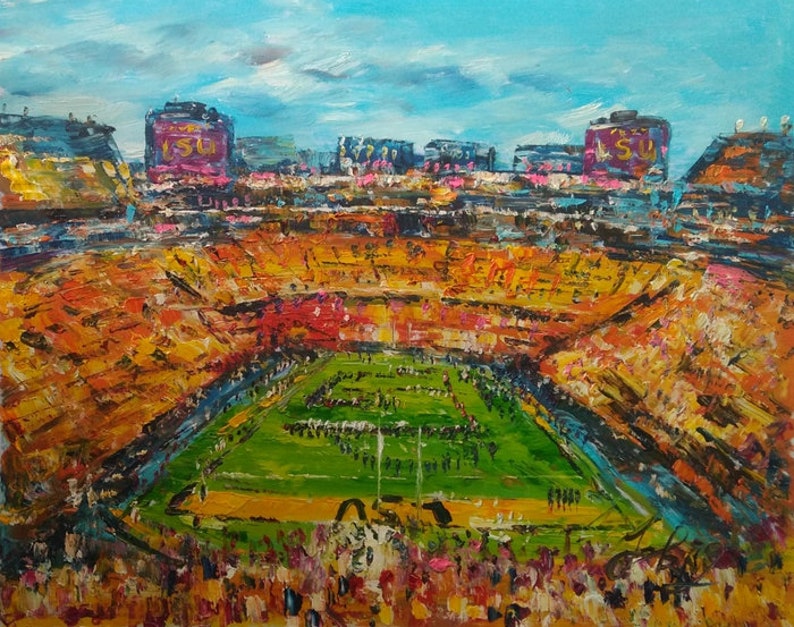 LSU Tiger Football Stadium Baton Rouge Louisiana-pen - Etsy