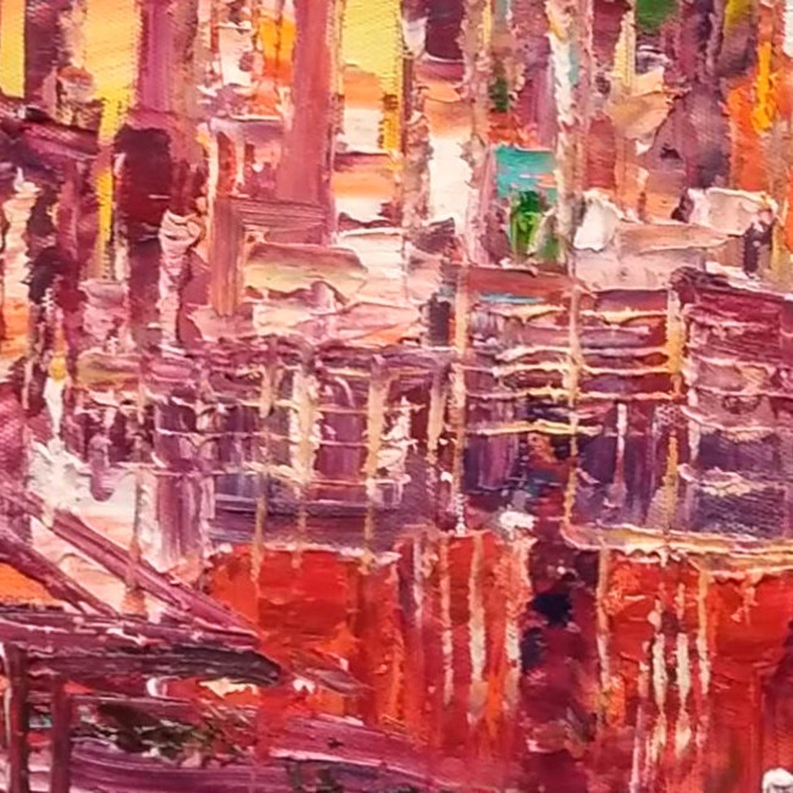 New York Skyline and Bridge-pen King-a1844-home Decor Holiday Artwork ...