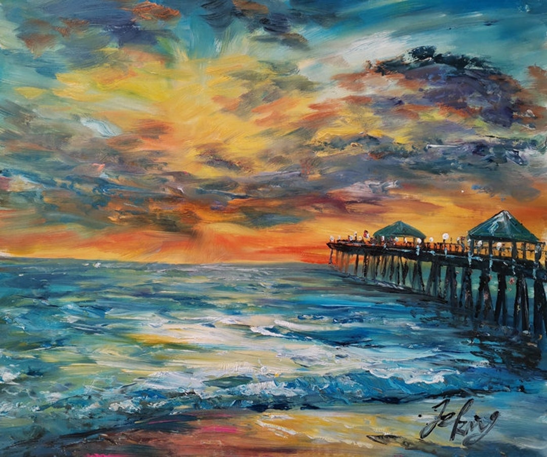 Juno Beach Pier Sunrise, Florida-pen King-a2966-home Decor Holiday ...
