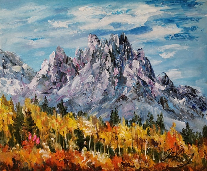 Mountain Grand Teton National Park Wyoming-pen | Etsy