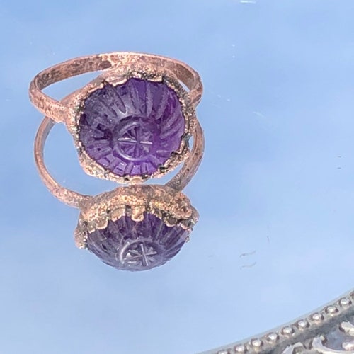 Raspberry Garnet Ring in Silver on Gold Filled Eco-friendly | Etsy