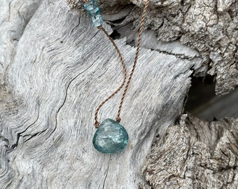 Blue Zircon Necklace | Etsy