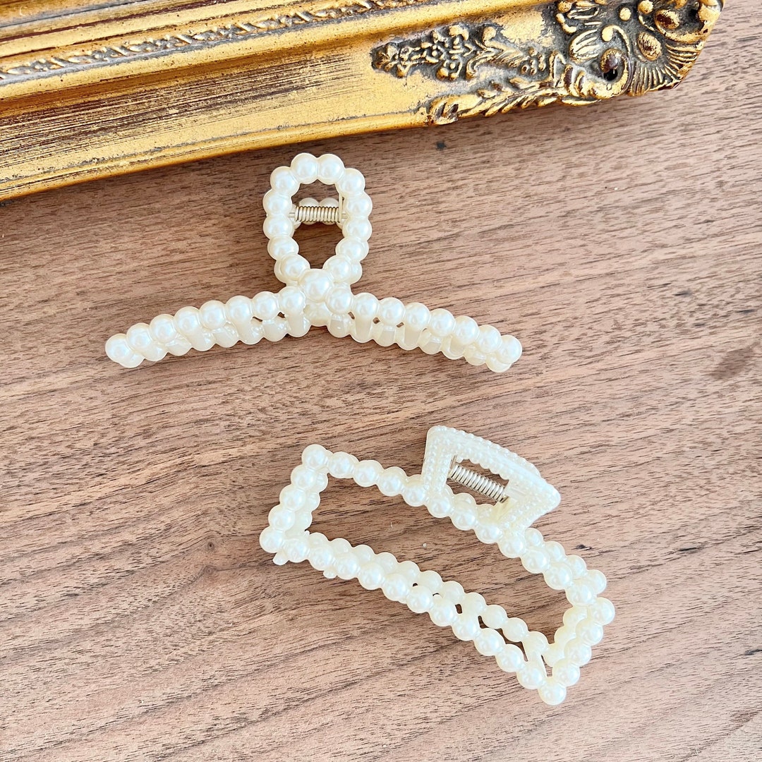 Pearl Claw Hair Clip Pearl Hair Clip Wedding Hair Clip Bridal Party ...