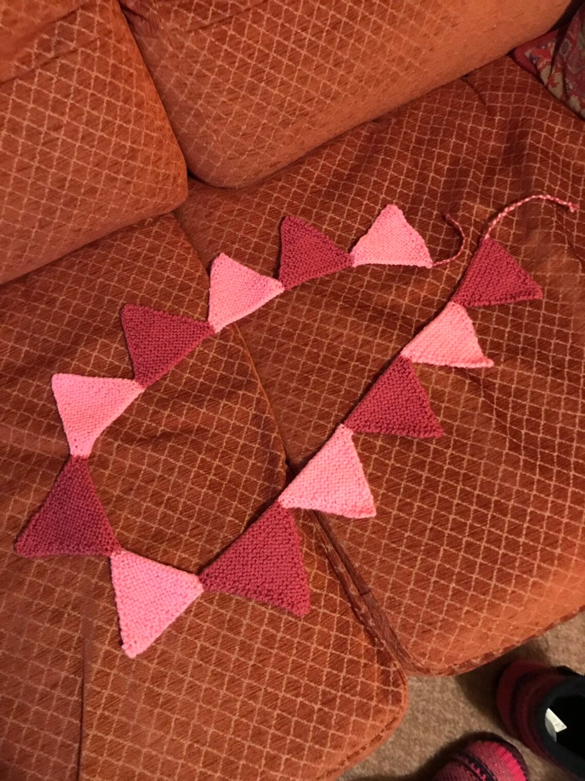 Perfectly Pink Knitted Bunting - Etsy