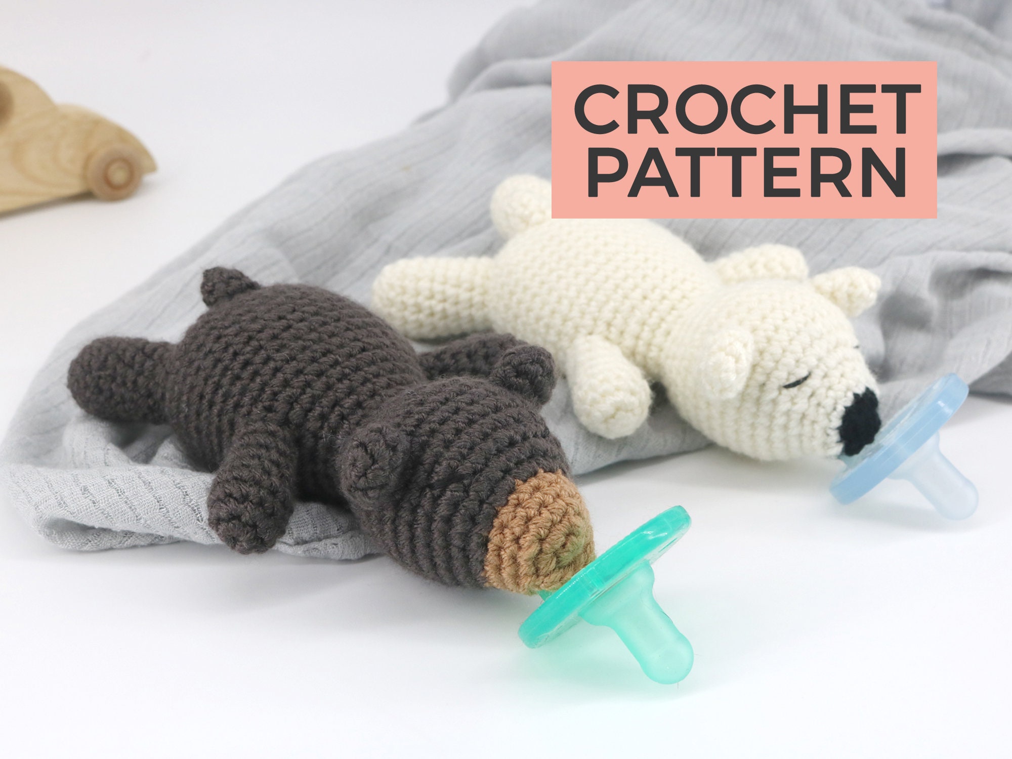 Bear Pacifier Holder PATTERN ONLY - Etsy