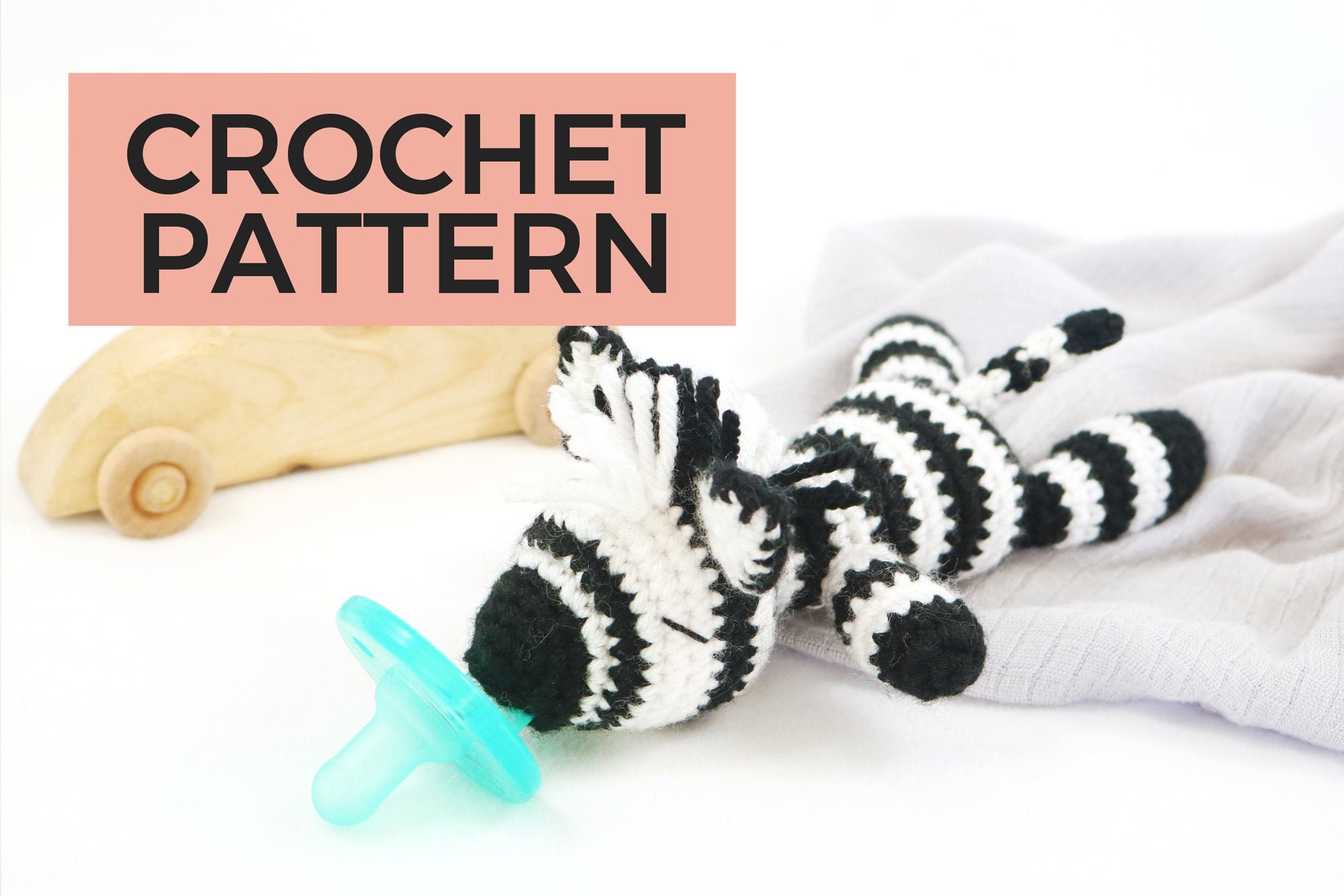 Zebra Pacifier Holder PATTERN ONLY - Etsy