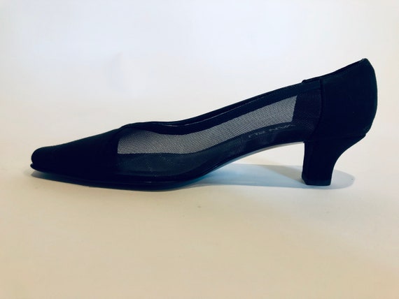 Modern mesh sheer kitten pump - Gem