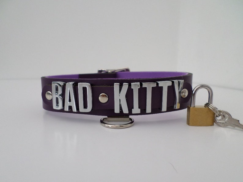Lockable Real Leather Adult Fetish Bondage Bad Kitty Collar - Etsy