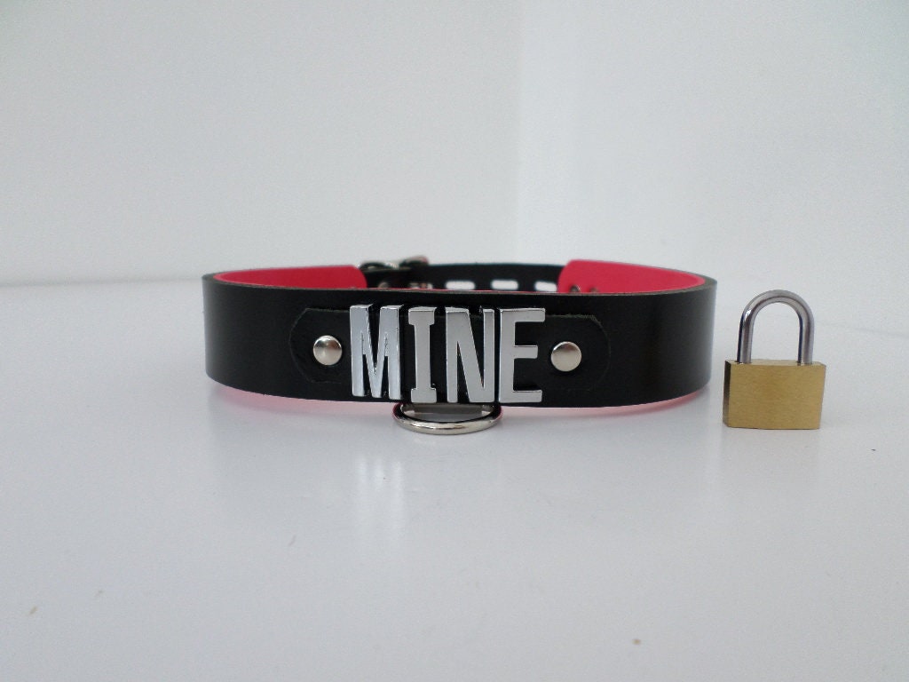 Lockable real leather fetish bondage mine collar | Etsy