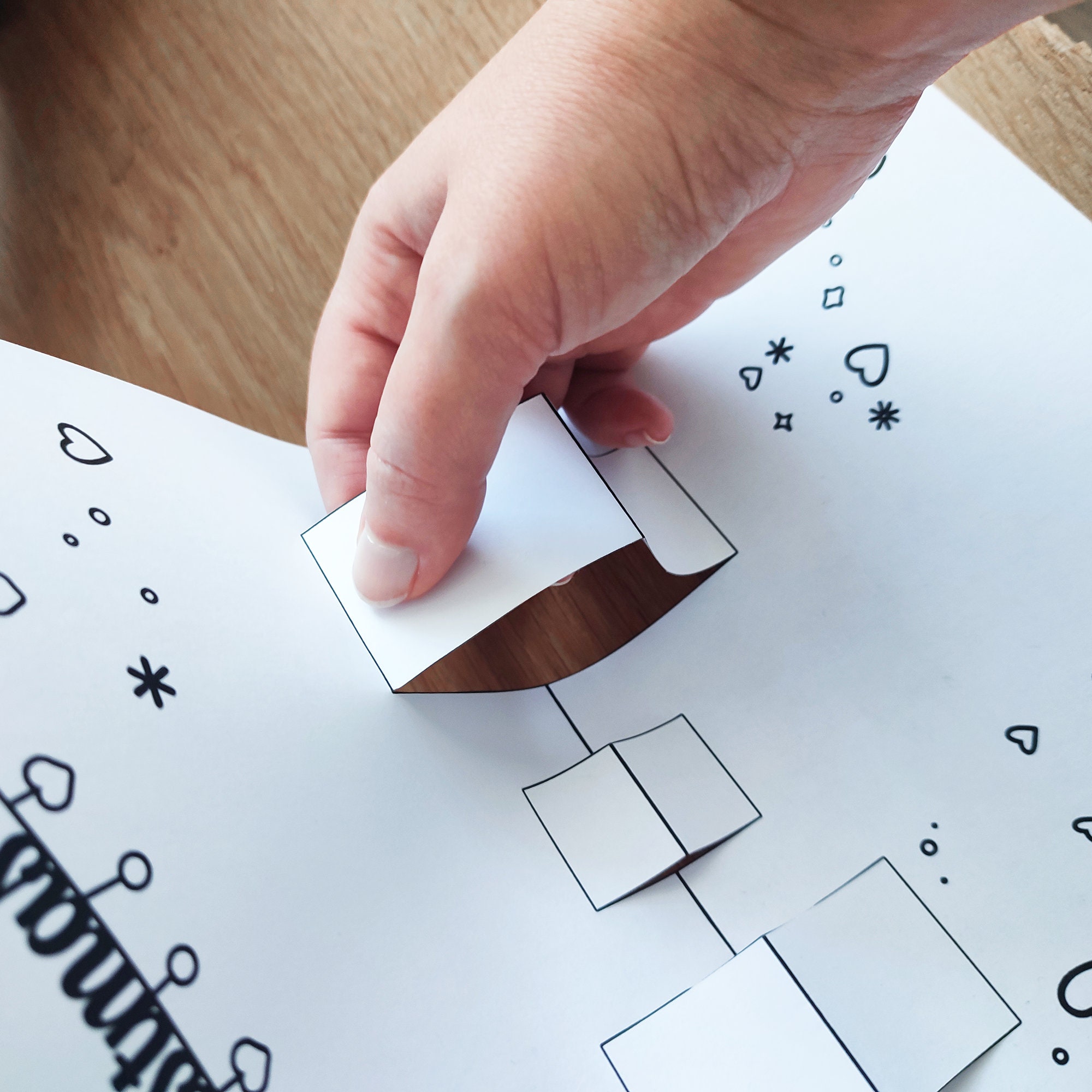 DIY Pop up Christmas Card, Instant Download PDF, Printable Craft ...