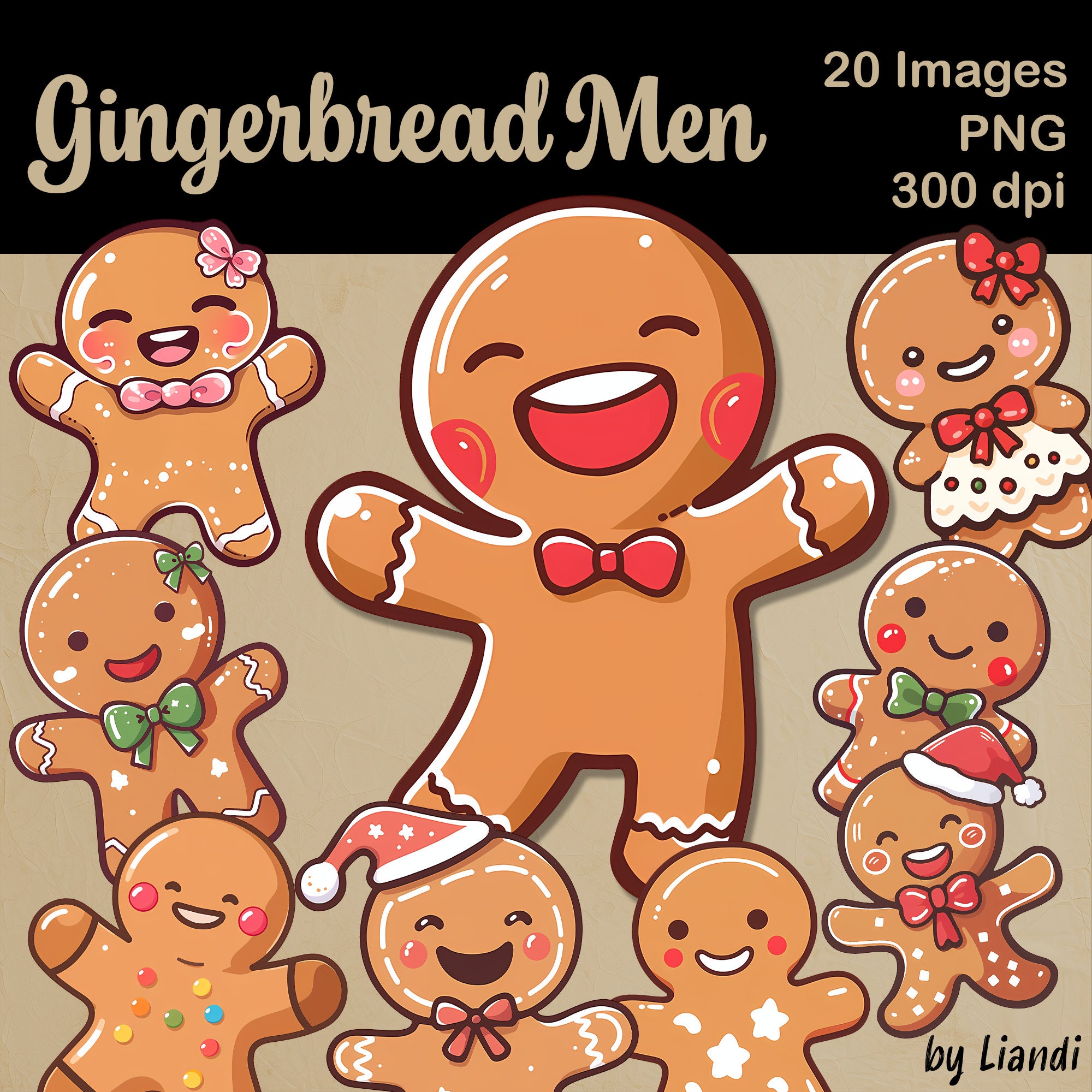 Cute Gingerbread Man Clipart