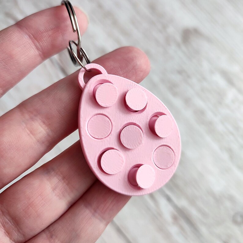 Easter Egg STL Fidget Keychain - 3D Print File, Stress Toy (digital ...