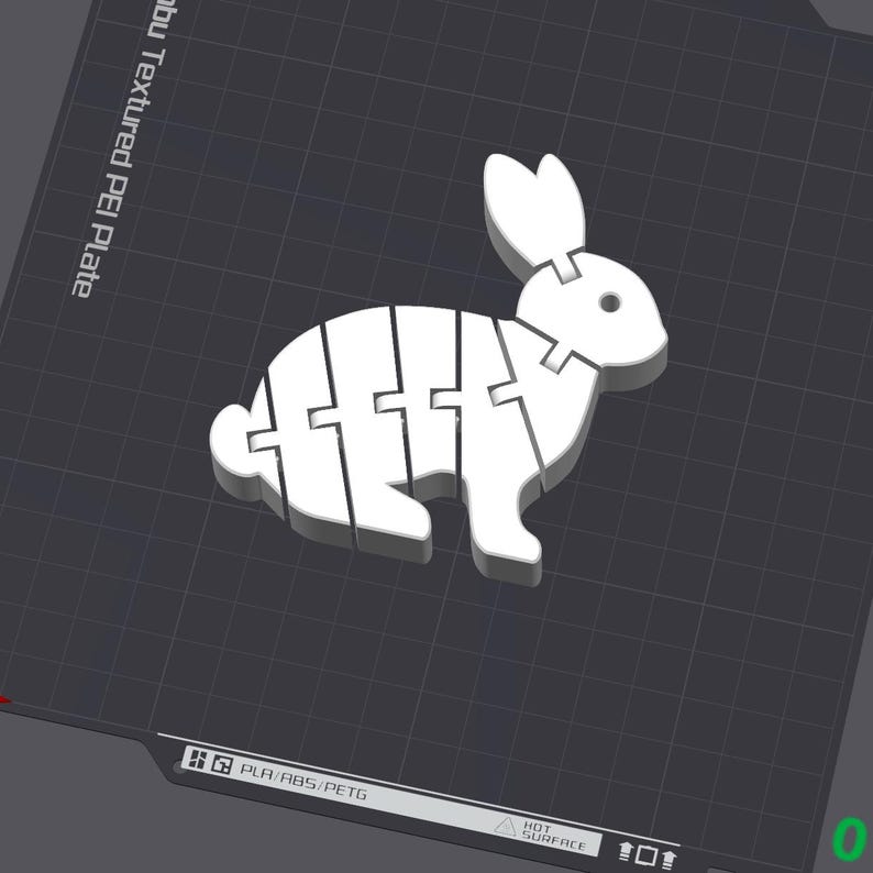 Flexible Easter Bunny STL - 3D Print File, Flexi Fidget Toy (digital ...