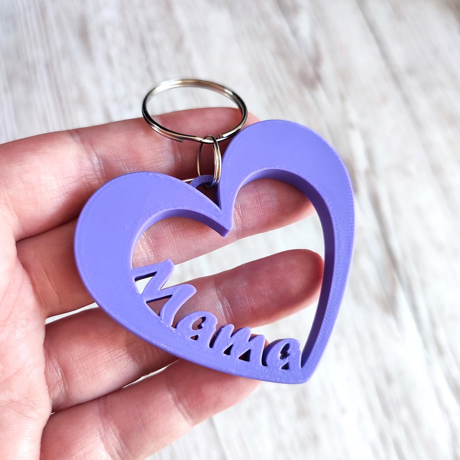 Love Mama Heart STL Keychain - 3D Print File, Mother's Day (digital ...
