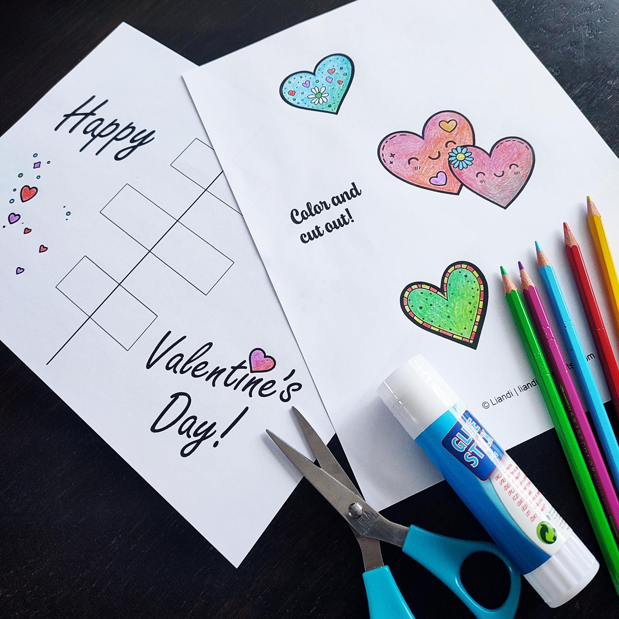 DIY Pop up Valentine's Day Card, Instant Download PDF, Printable Craft ...