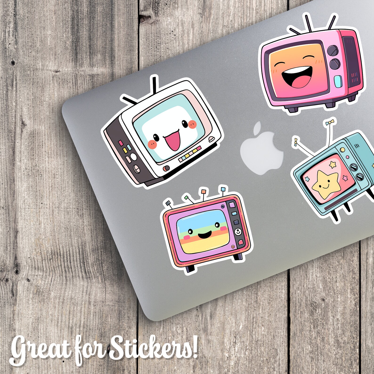 Kawaii Retro TV Sets Clipart 20 Cute and Colorful Retro Television ...