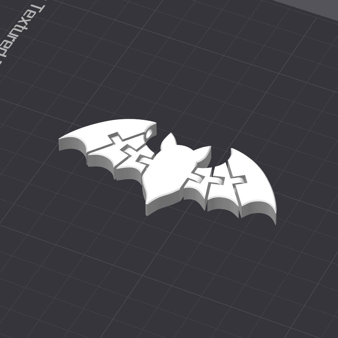 Flexi Bat STL Halloween Keychain - 3D Print File, Flexible Fidget ...