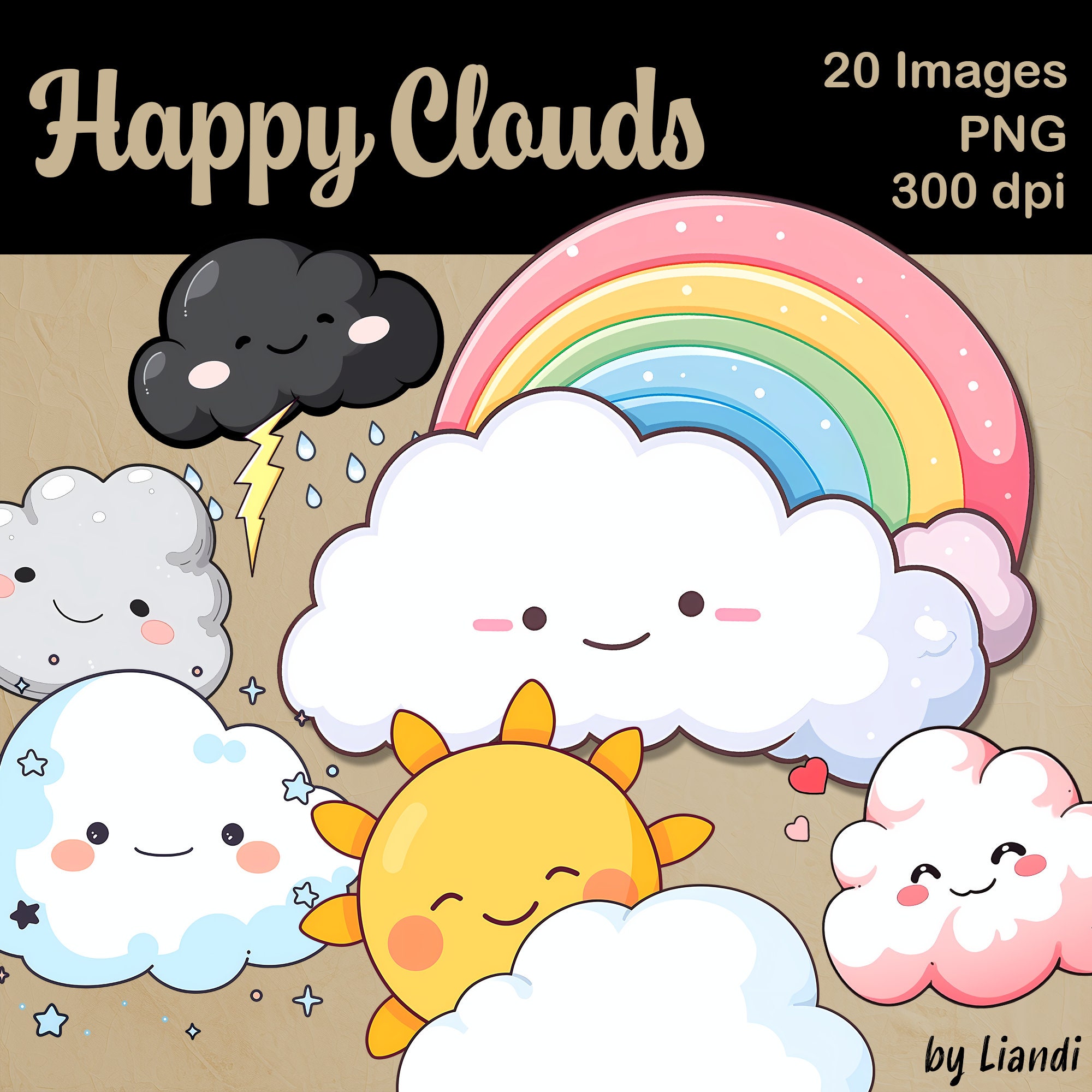 Happy Cloud Clipart