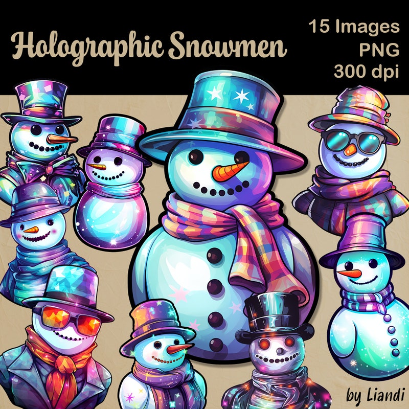 Snowmen Clipart - Etsy